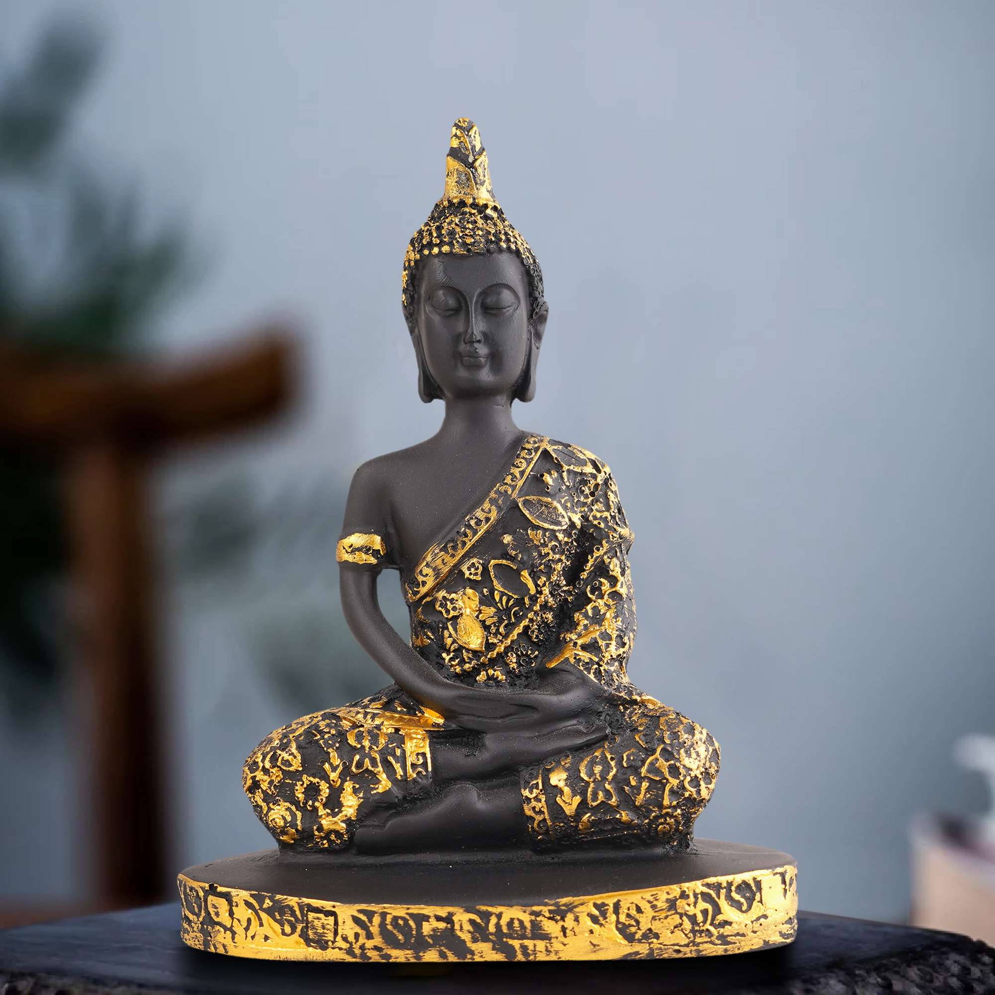 Buddha Idol Statue Showpiece Gift Gifting Item Polystone Home Decor ...