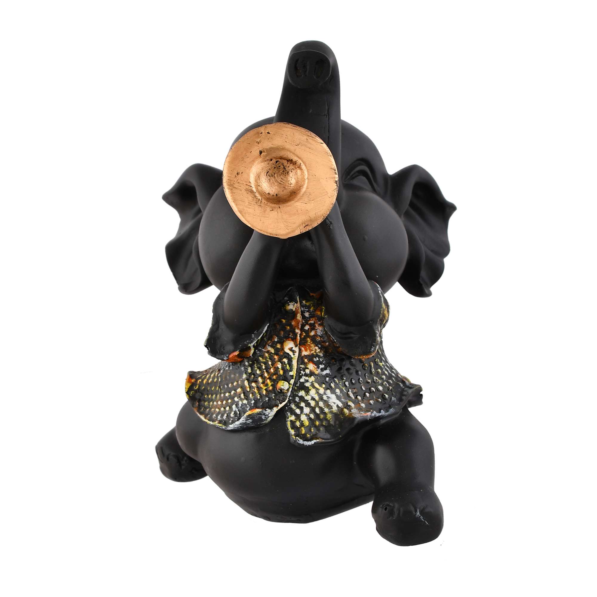 Elephant Playing Musical Instrument Sculpture – Saumic Craft Gallery