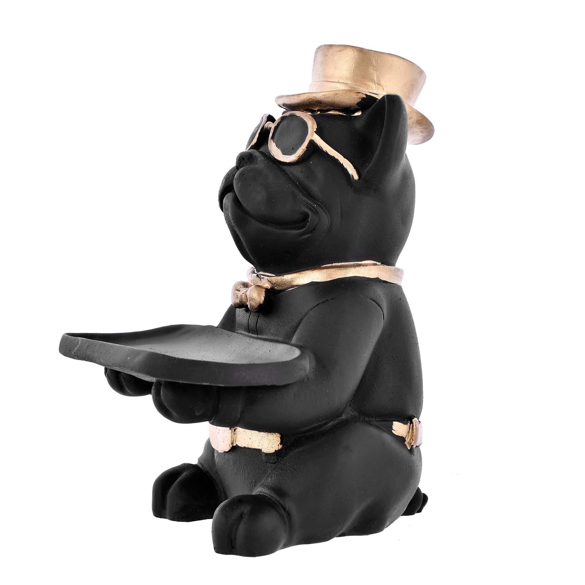 Modern Decor Resin Bulldog Tray Statue – Saumic Craft Gallery