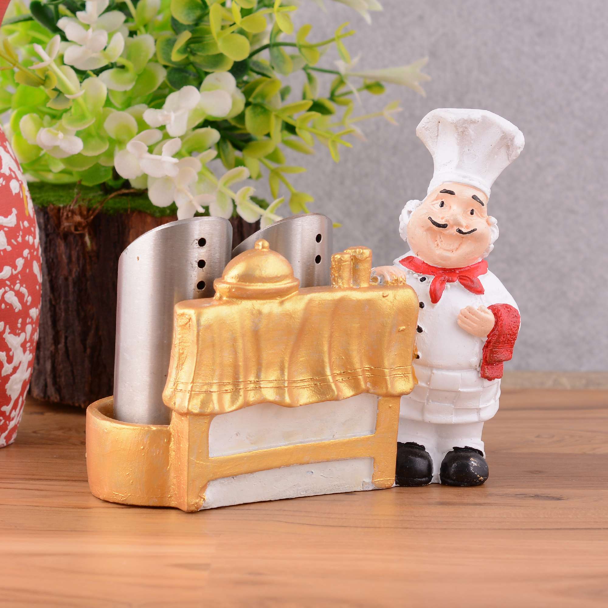 Resin Chef Figures Decorative Ornaments,Kitchen Decor,Cook Café Bar ...