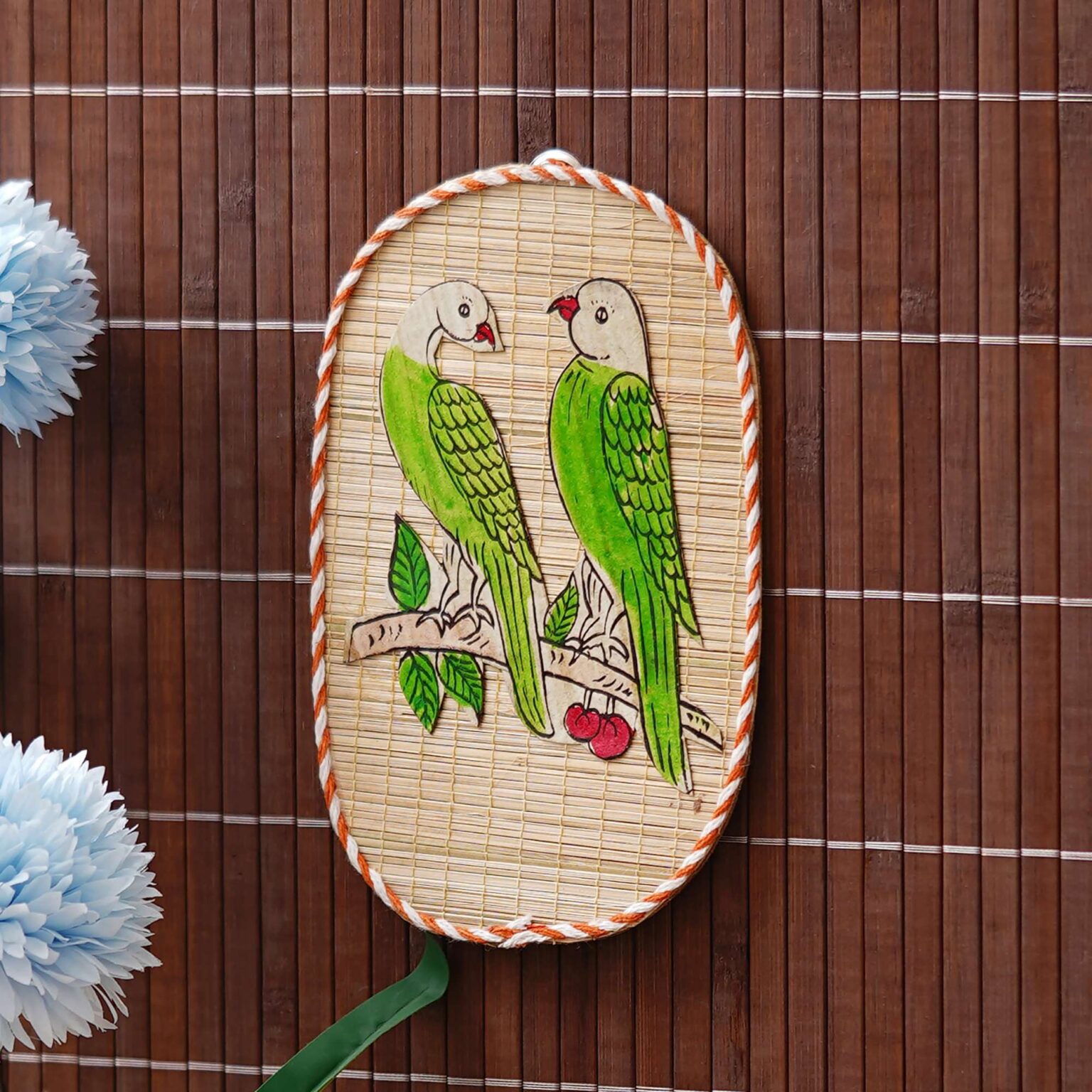 Parrot Couple Bamboo Art For Home D?cor | Bamboo Art For Bird’s Lovers ...